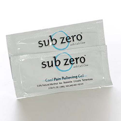 Sub Zero, Cool Pain Relieving Gel 5ml Sample Packs - Discount ...