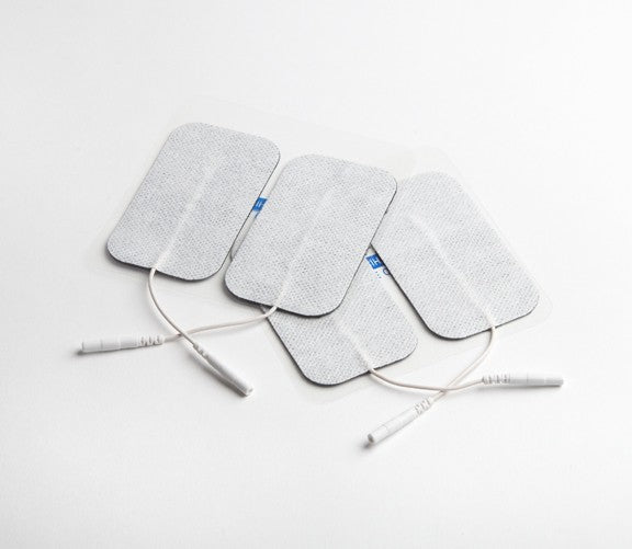 Blue Rectangle Cloth Gel Electrodes, 2" x 3.5" - Package of 4 ...